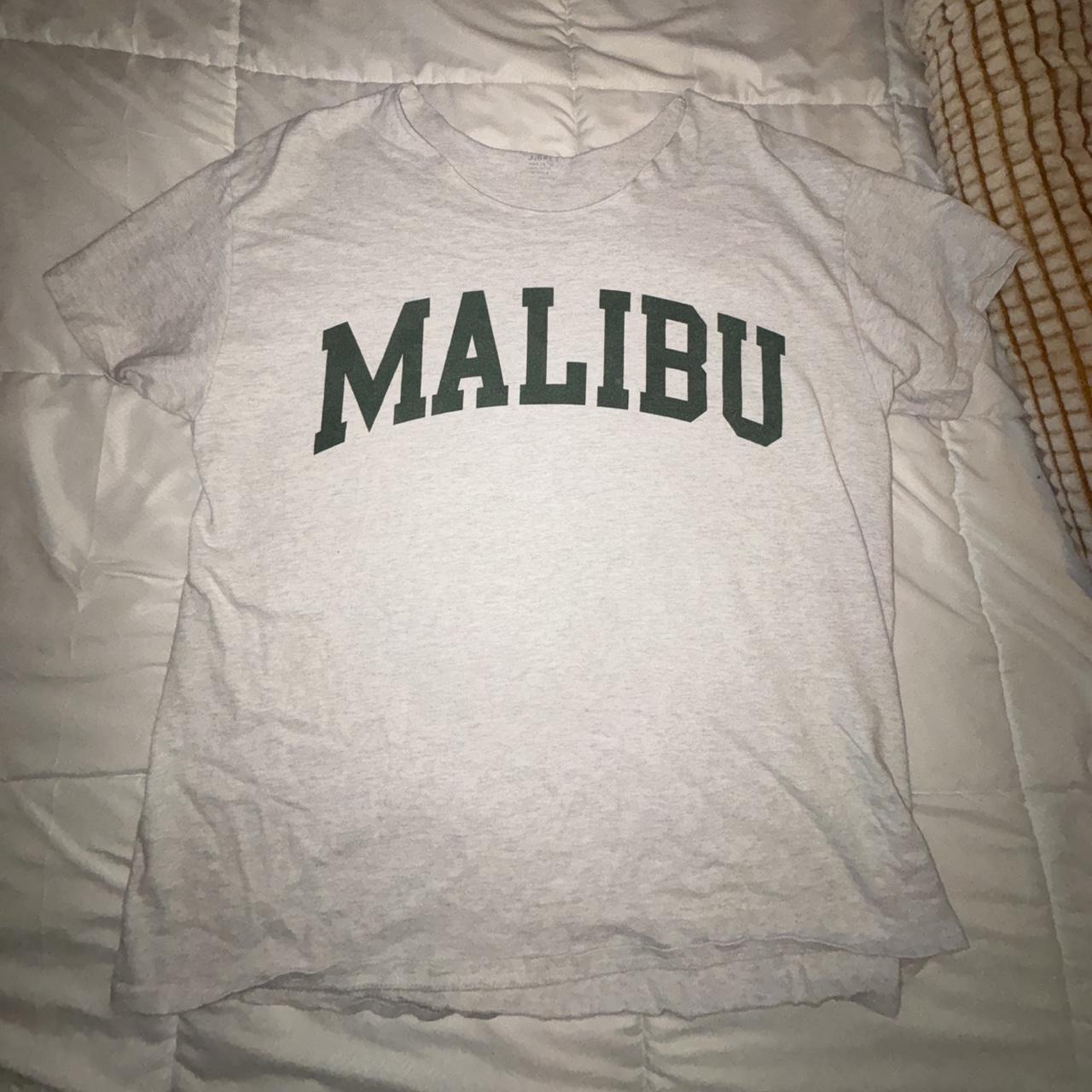 Grey pff the shoulder Brandy Melville Malibu shirt... - Depop