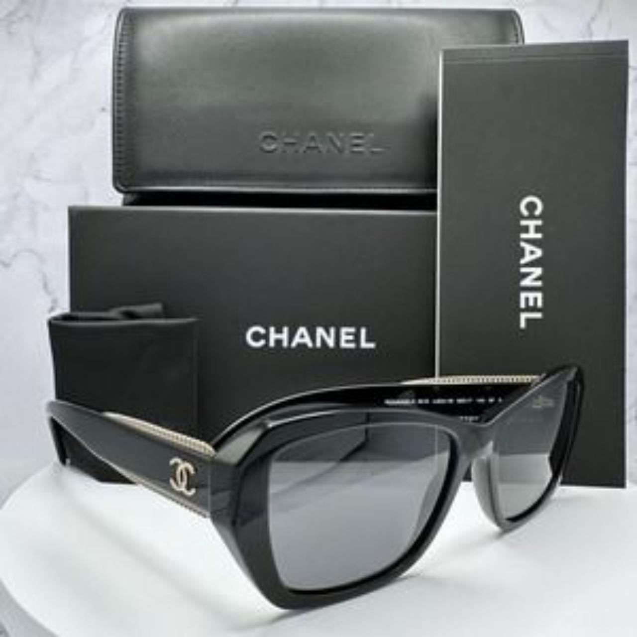 CHANEL Sunglasses Black New 100% Authentic 1,500 +... - Depop