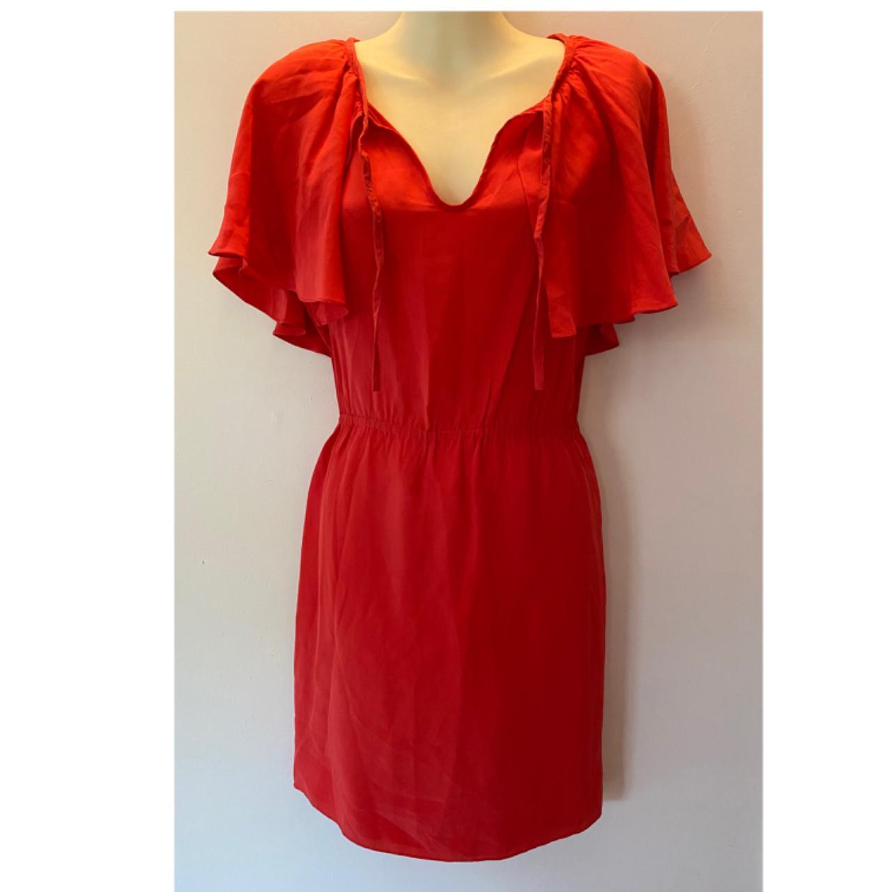 GORMAN orange dress Size Large 100% silk Cute... - Depop