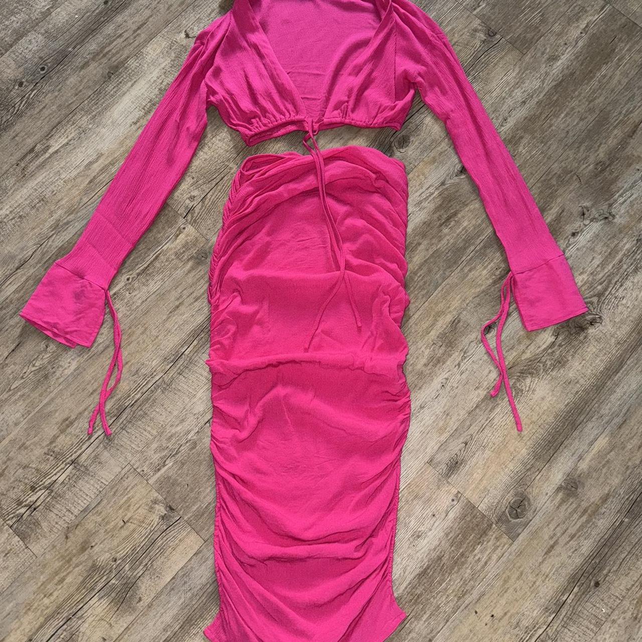 PLT pink co ord, size 4 will fit 6/8 Perfect... - Depop