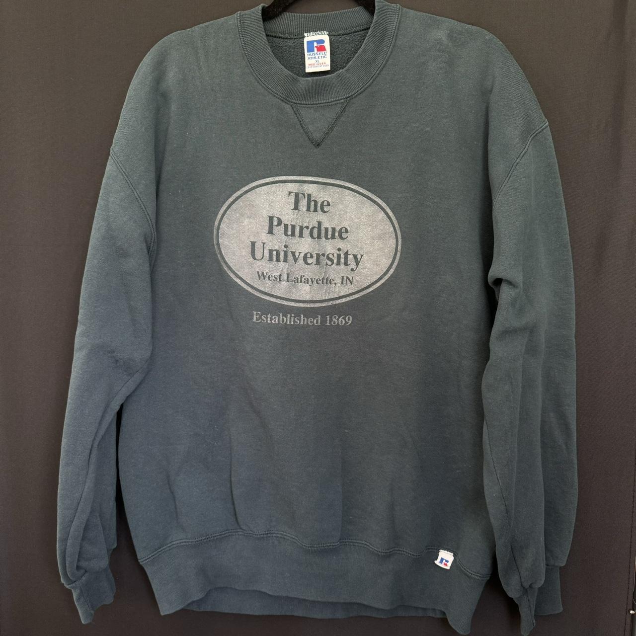 Vintage 90s Green Purdue Crewneck Sweater #vintage... - Depop