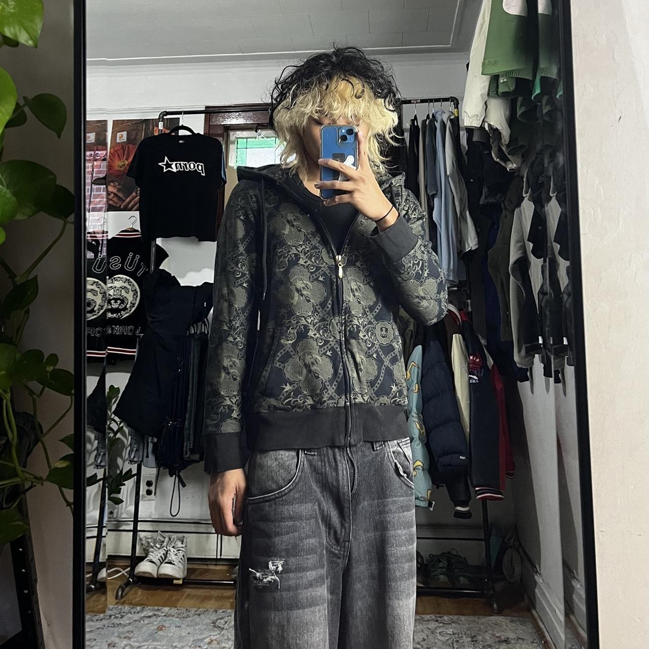 Men's Black and Gold Hoodie | Depop