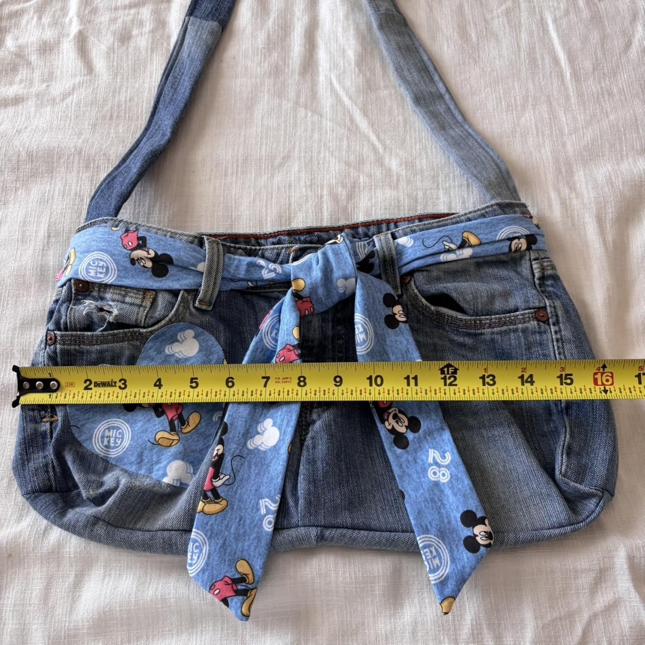 Y2k Mickey Mouse denim crossbody ☆ Handmade form... | Depop
