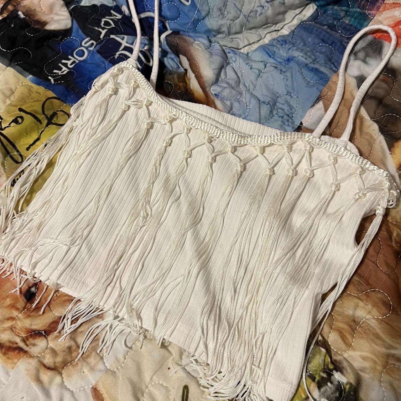 LF Emma and Sam fringe tassel tank! fun going out... - Depop