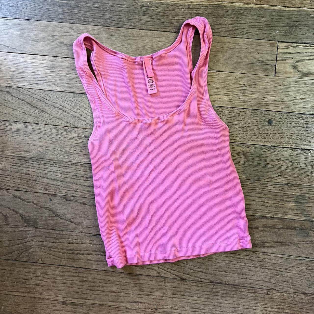 Skims sugar pink cotton rib tank 🎀 - Depop