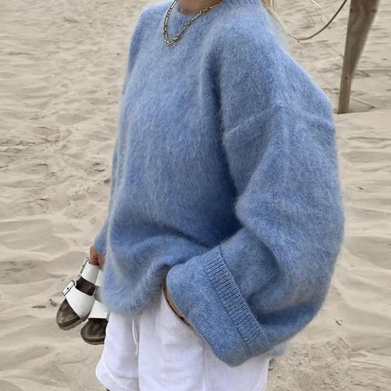 The COMFIEST baby blue jumper 🩵 Such a cute colour... - Depop