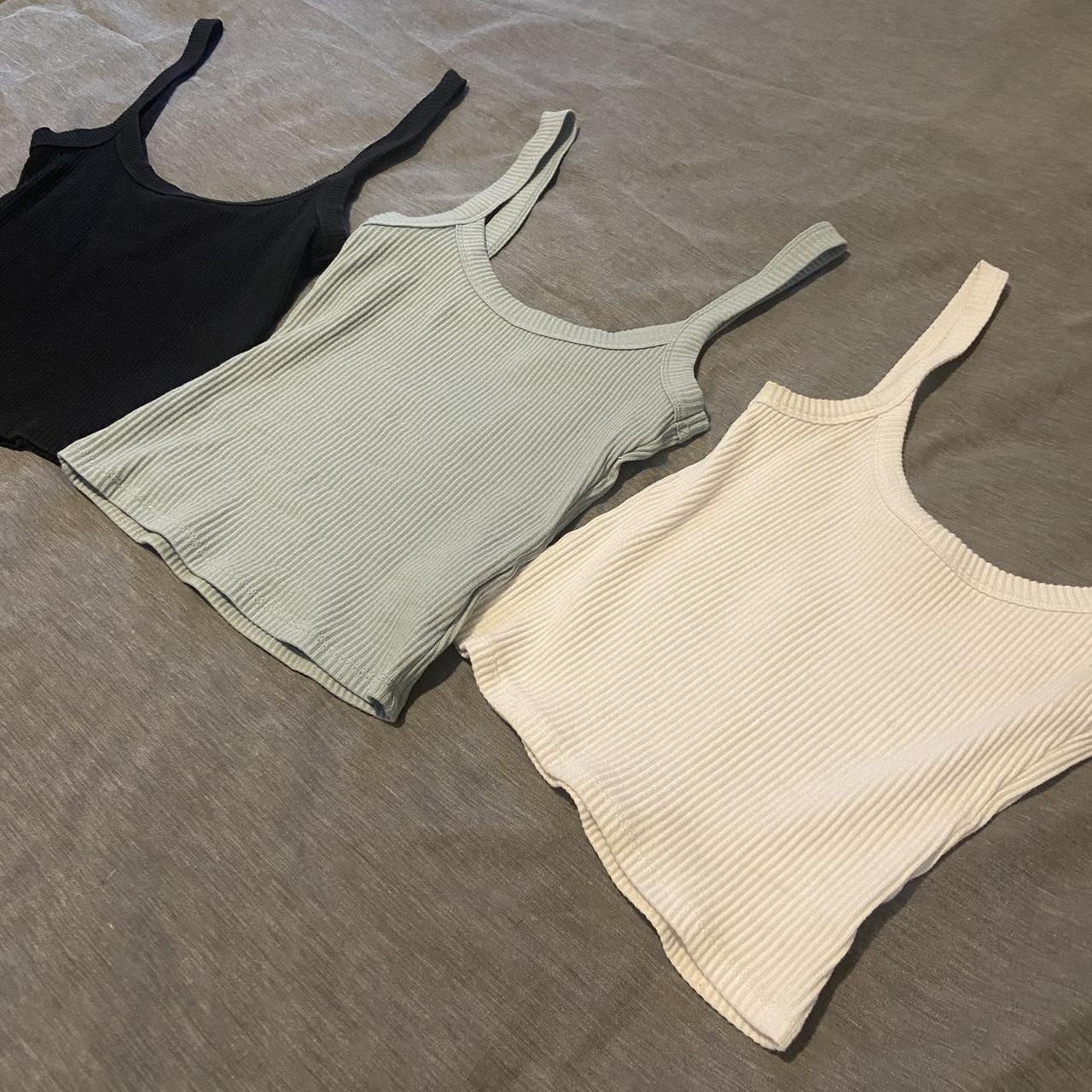 riri scoop neck tanks x3 💗 all size extra small... - Depop
