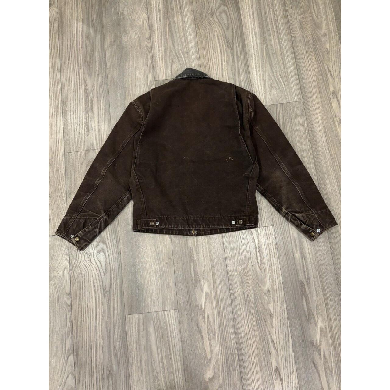 VTG Carhartt Detroit Jacket J97 DKB Brown Blanket... - Depop