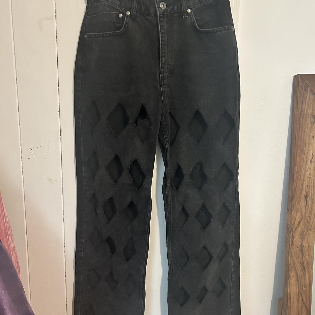 The ragged priest black diamond ripped mom jeans... - Depop