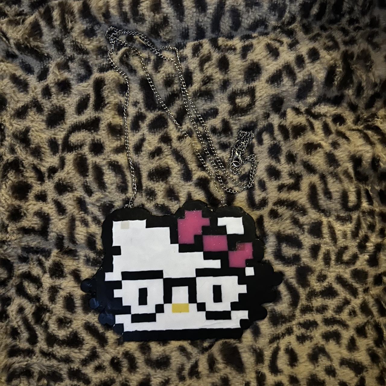 cute lil nerdy hello kitty kandi necklace :3 •colors... | Depop
