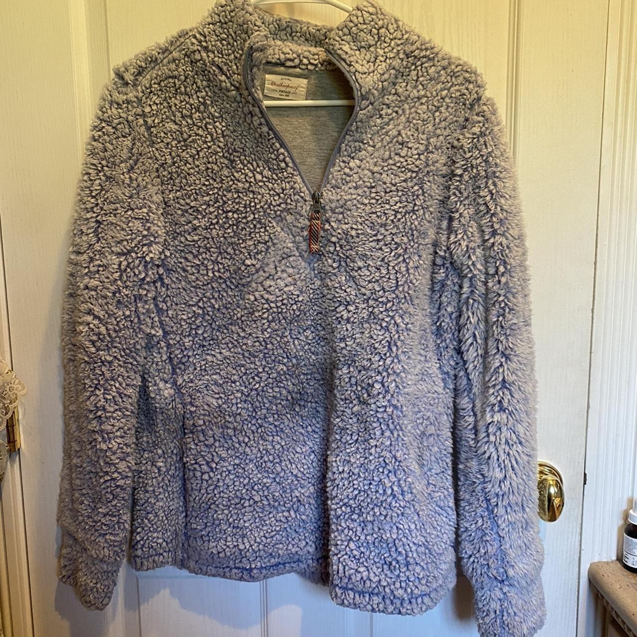 Weatherproof Women's Blue and Grey Jumper | Depop