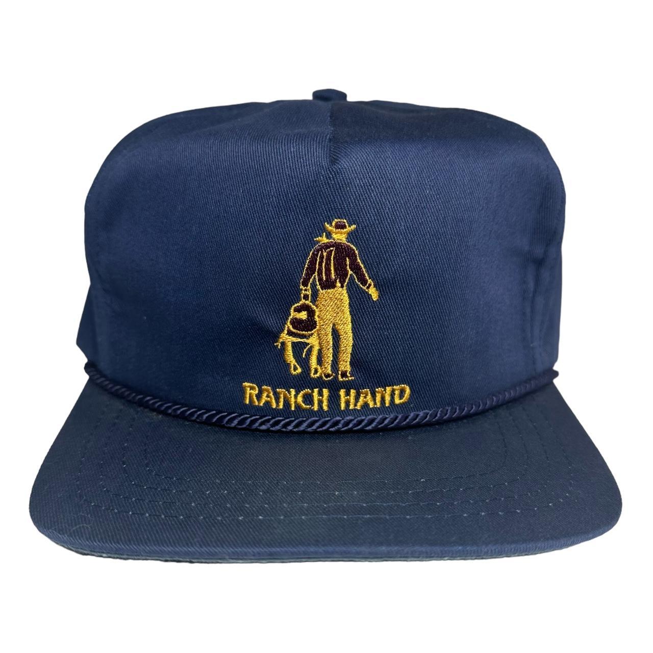 Vintage Ranch Hand Western Cowboy Rope Strapback Hat... - Depop