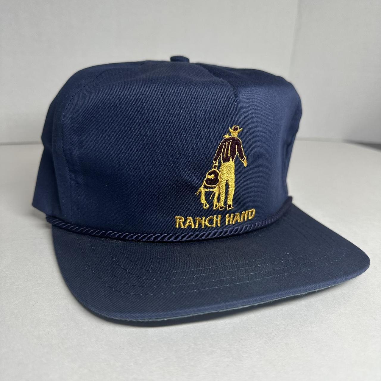 Vintage Ranch Hand Western Cowboy Rope Strapback Hat... - Depop