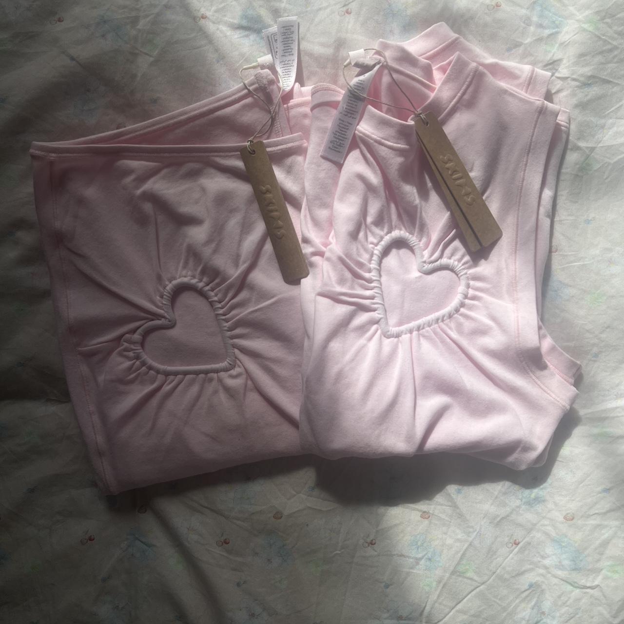 skims valentines set, the cotton jersey heart tank... | Depop