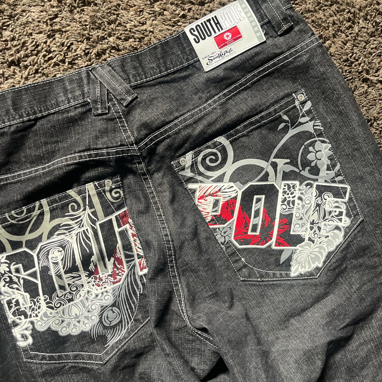 insanely rare southpole red tabs super sick pair of... - Depop