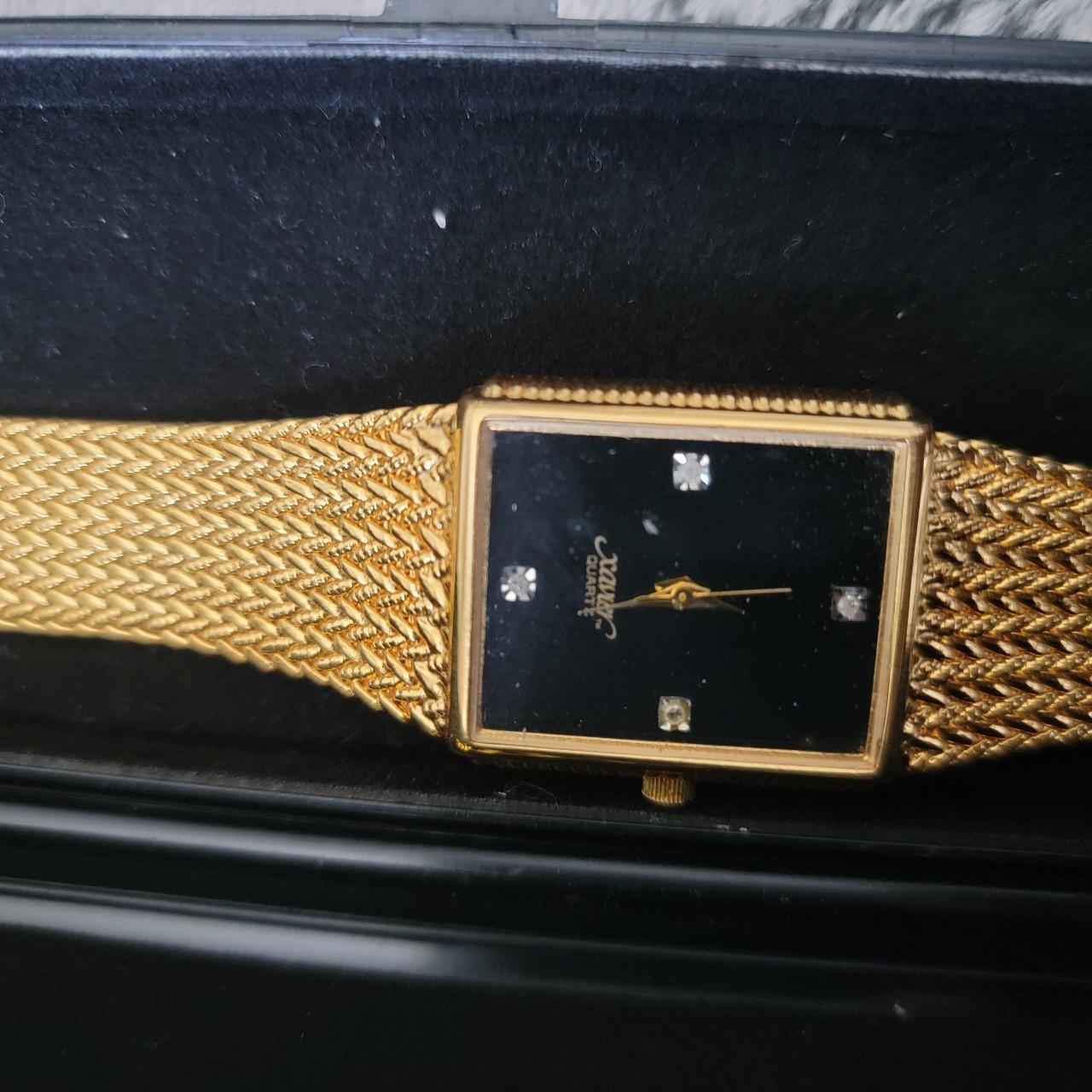 Gold vintage Xavier watch (works perfect) - Depop
