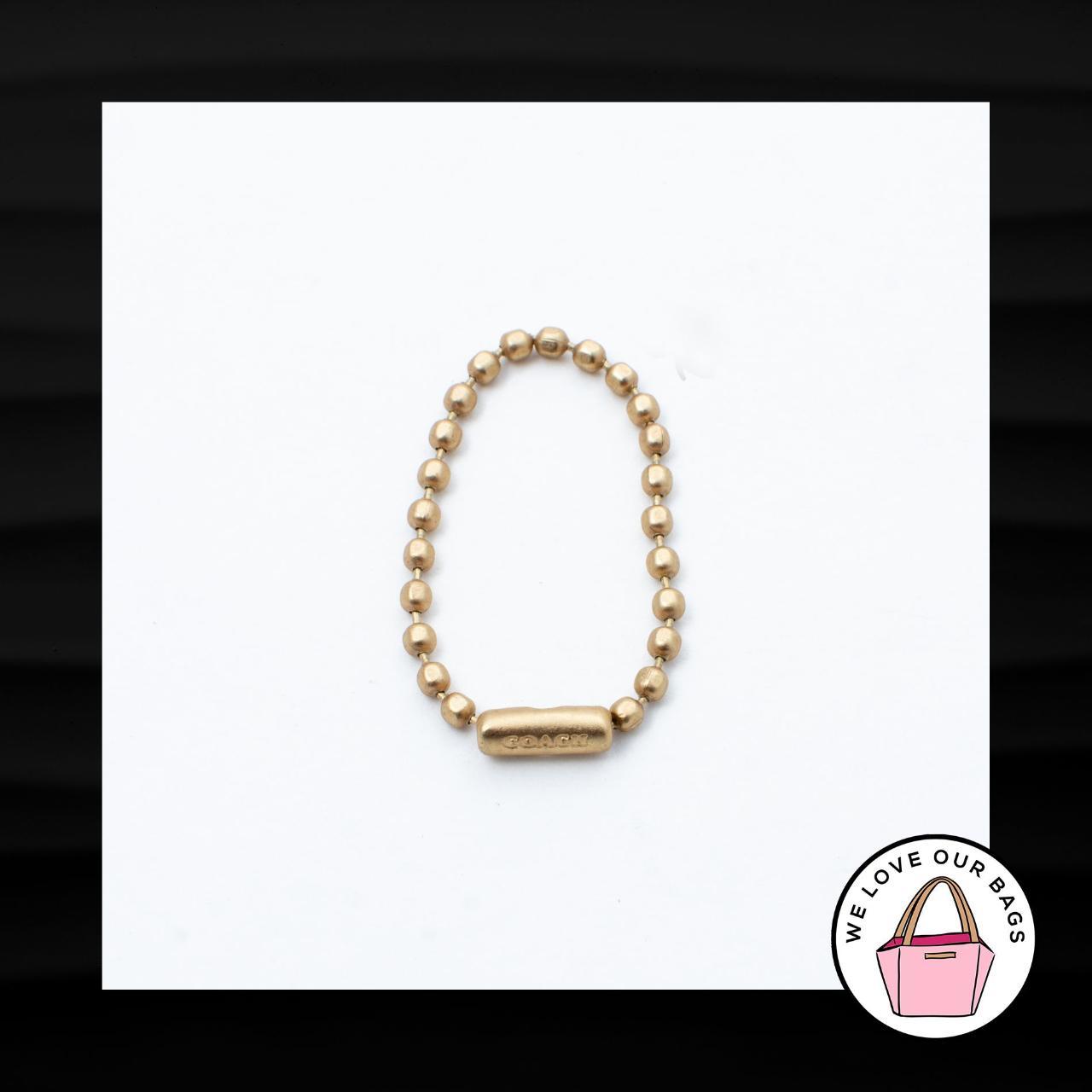 NEW 3.5" COACH EMBOSSED GOLD BRASS BALL CHAIN for... - Depop