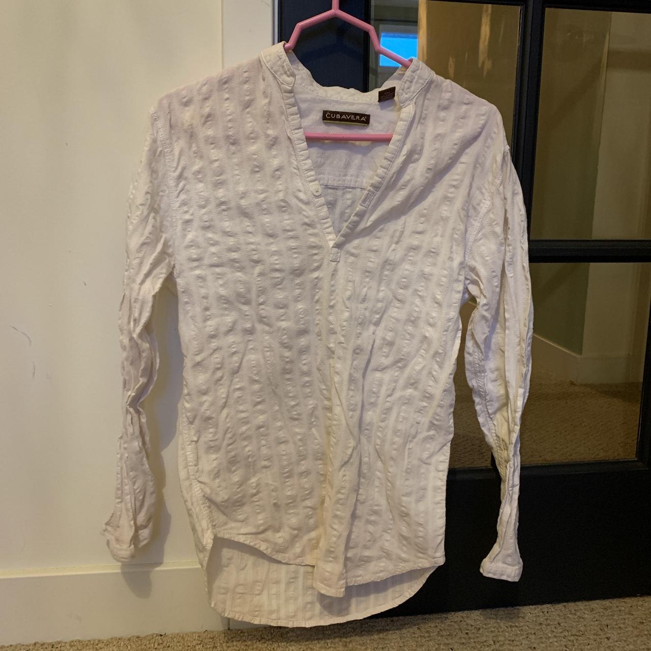 CUBAVERA labeled size small 100% cotton. White... - Depop