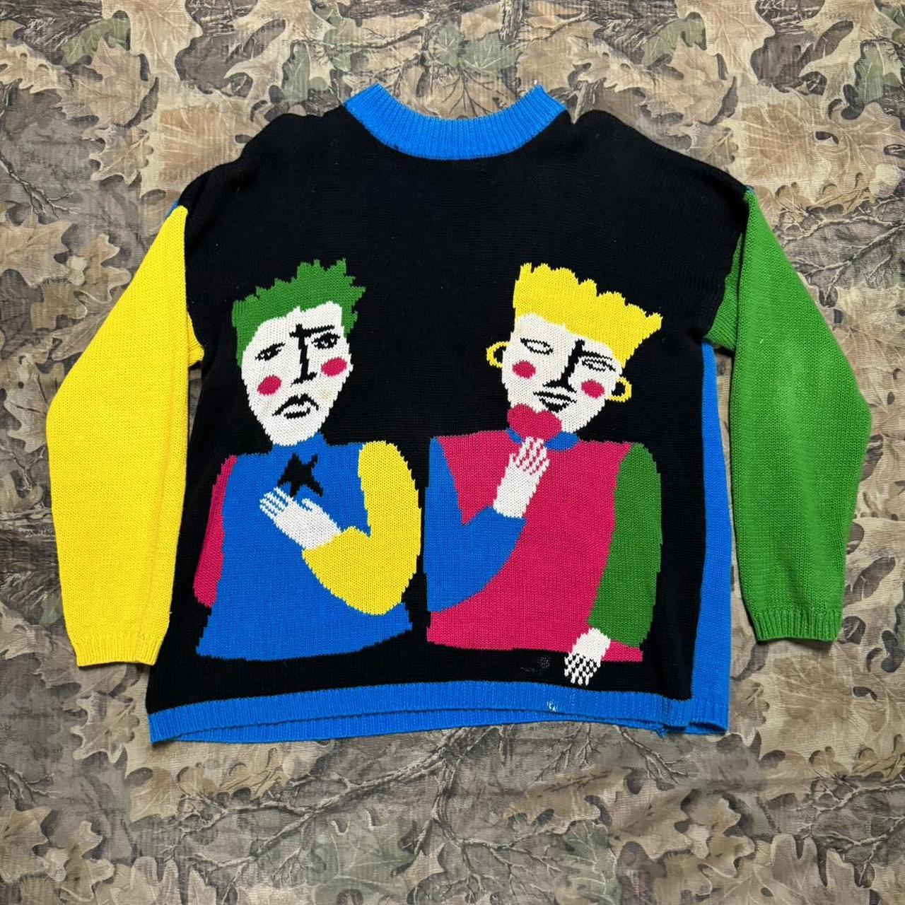 Generra clown sweater Great colors and look that... - Depop