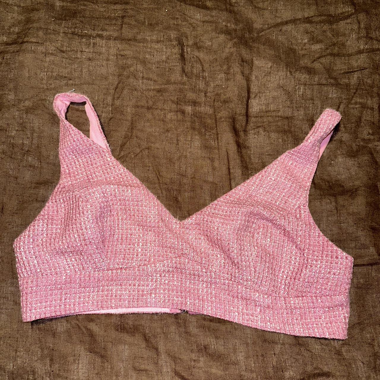 Showpo Pink Crop Size 12 Only worn twice Rrp $45 - Depop