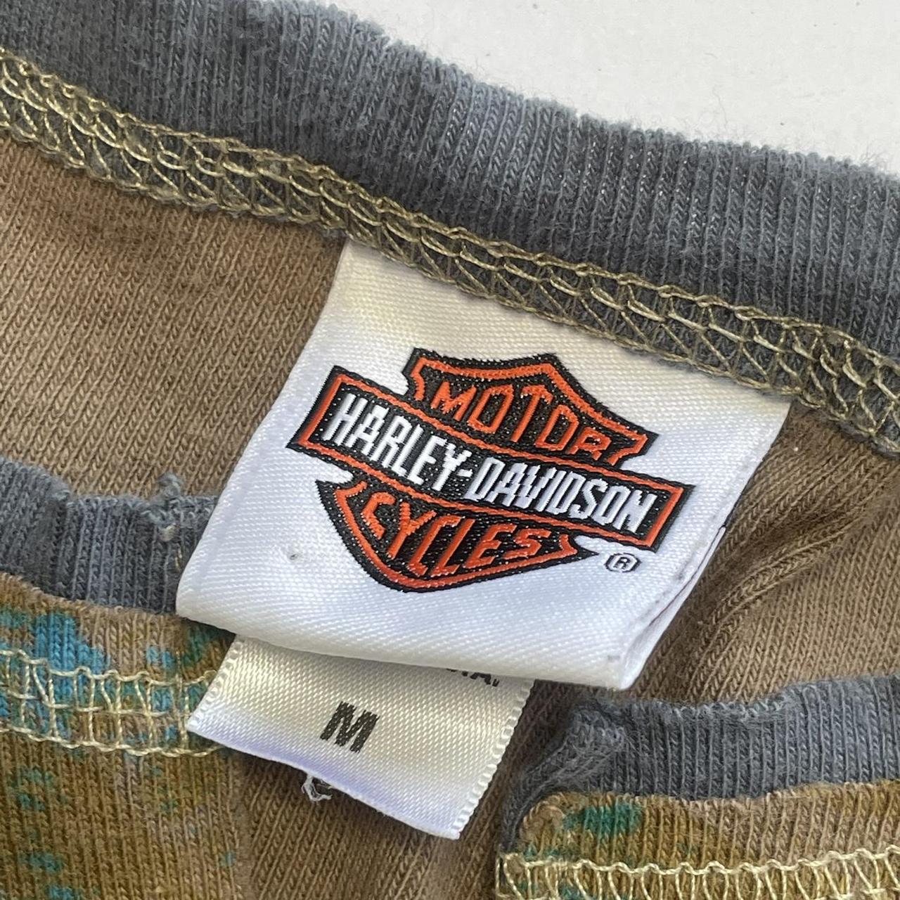 y2k harley davidson long sleeve shirt biker chic... - Depop