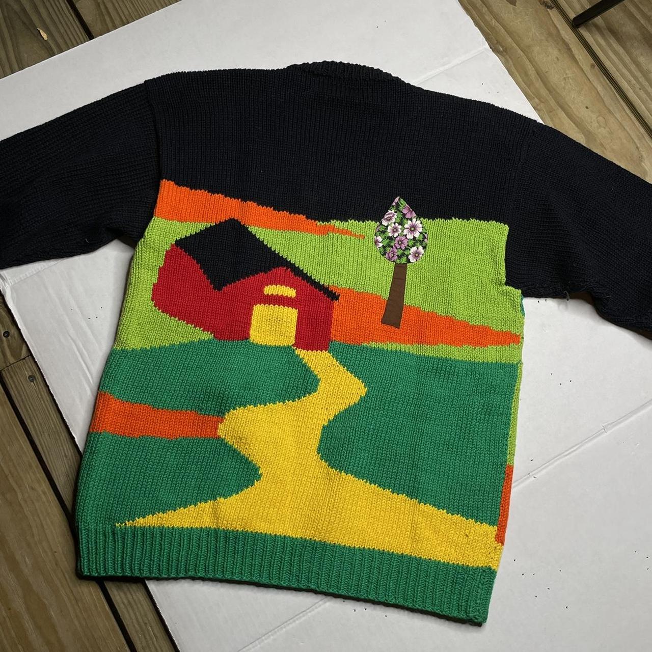 vintage 90s barn farm animals 3D pulloversweater... | Depop