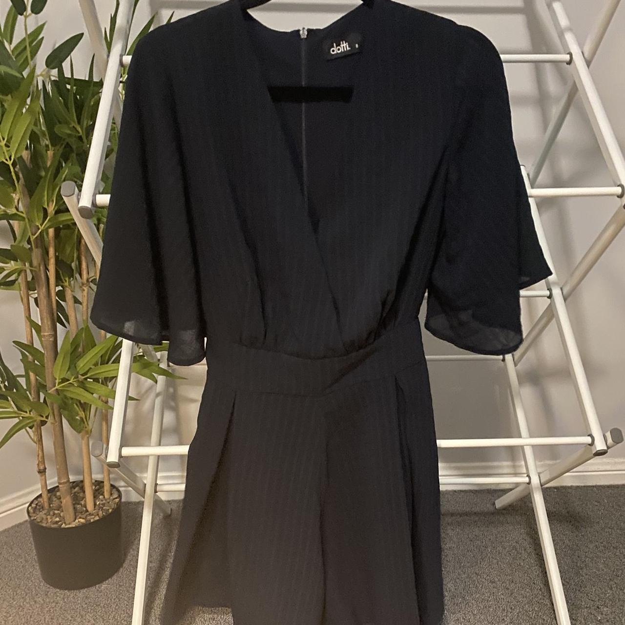 Navy blue dotti playsuit Colour is a deep navy blue... - Depop