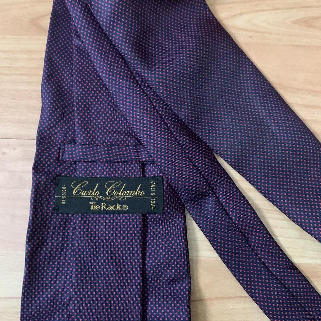 Carlo Columbo Tie Rack 100% Silk Multicoloured... - Depop