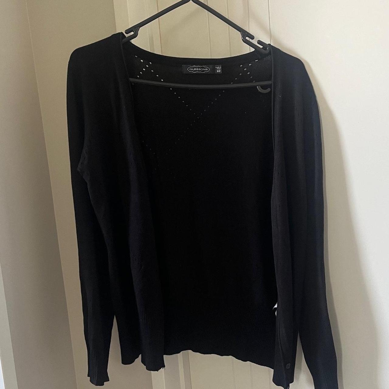 cutest pointelle black cardigan 🖤 - such a staple... - Depop