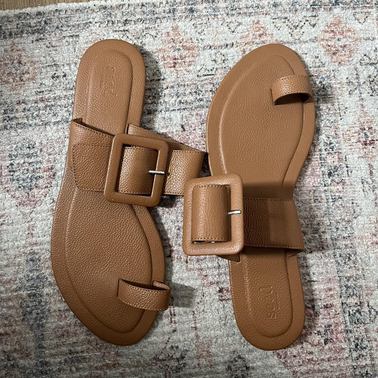 Seed Heritage Brand New Tan Leather Sandals Size... | Depop
