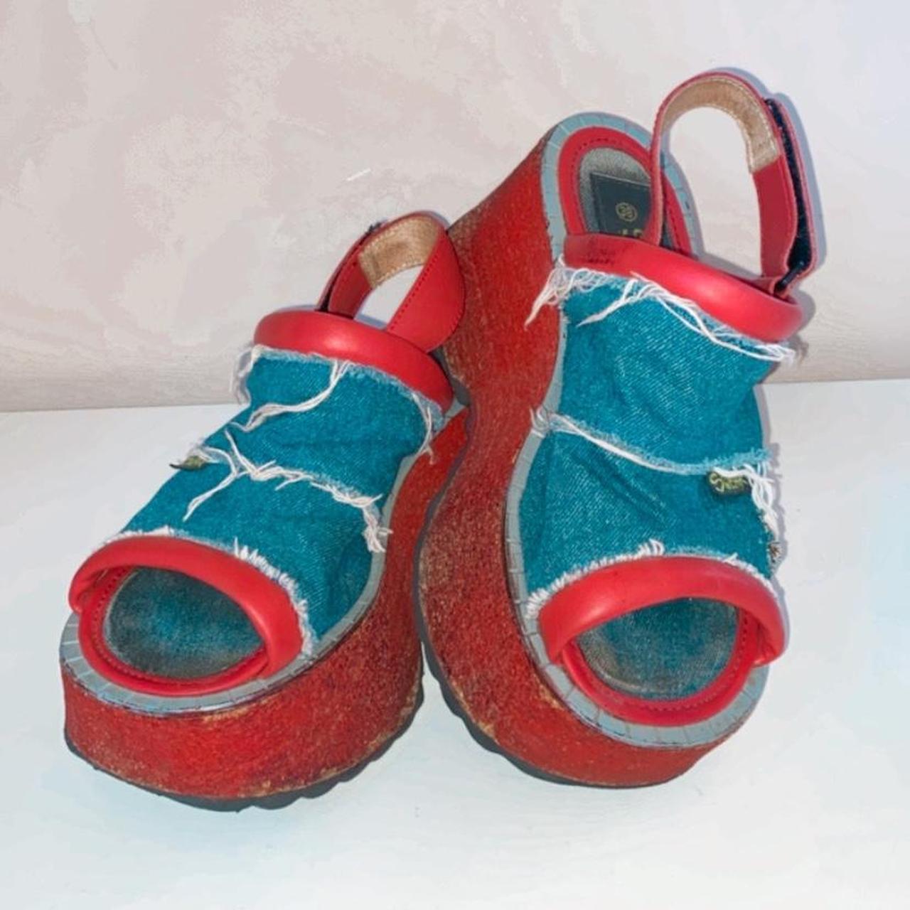 90s Rare Deadstock Swear Platform Sandals Size 38... - Depop