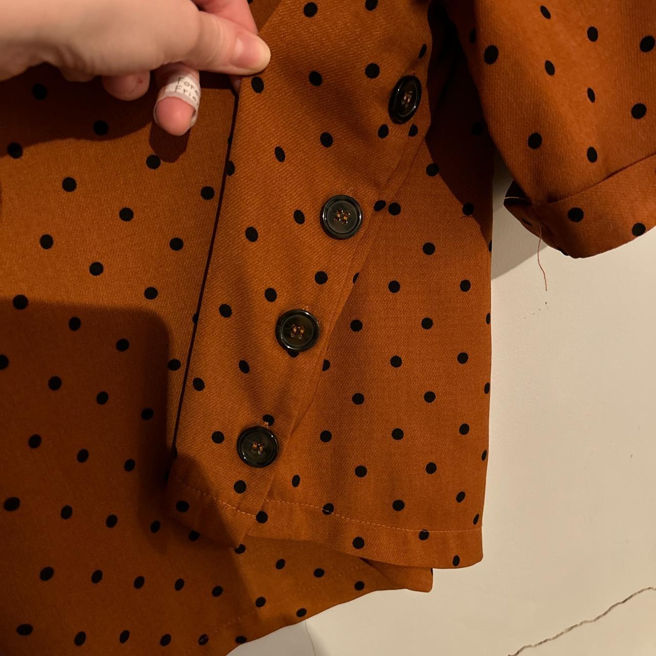 George rust coloured top size 14. Cute spotty top... - Depop