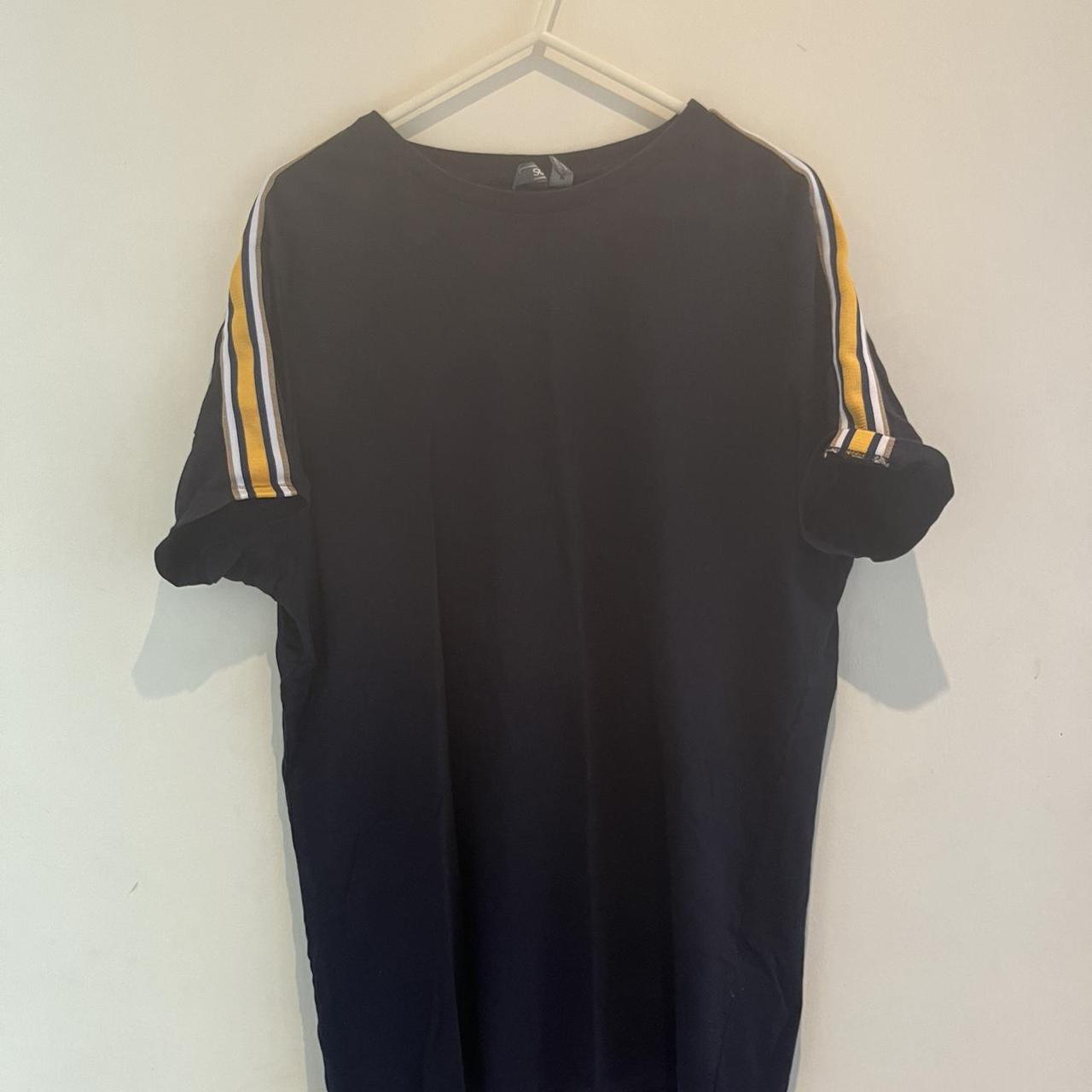 ASOS T-shirt in Navy Blue Yellow, white and gold... - Depop