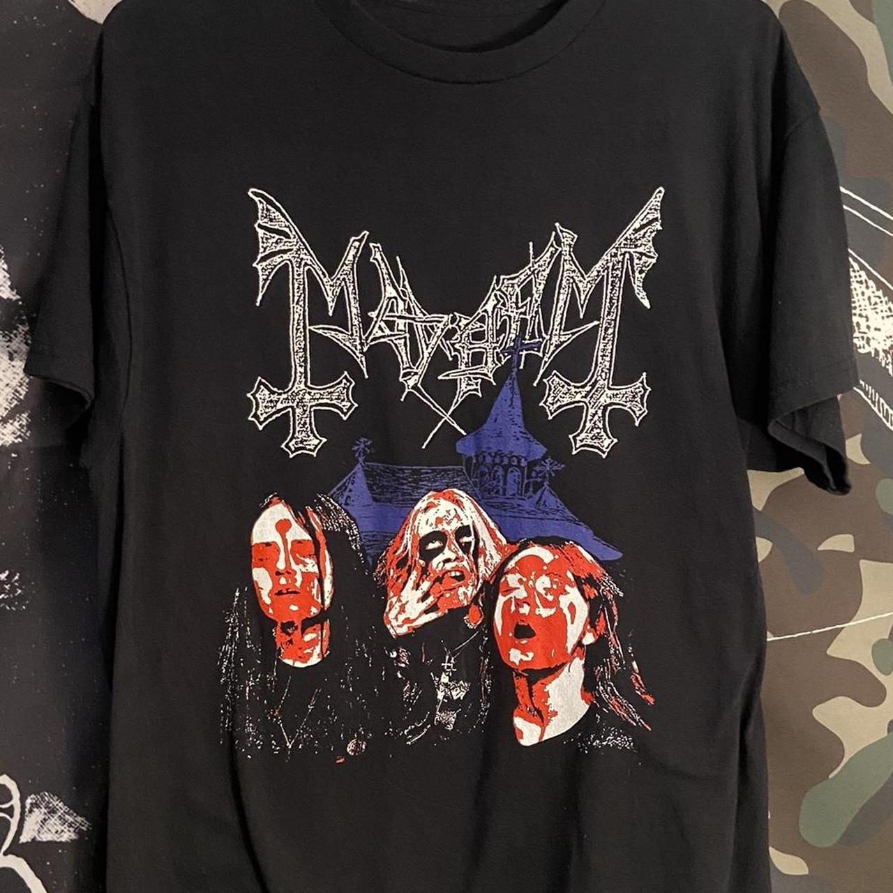 Mayhem T shirt size Large worn like twice still in... - Depop