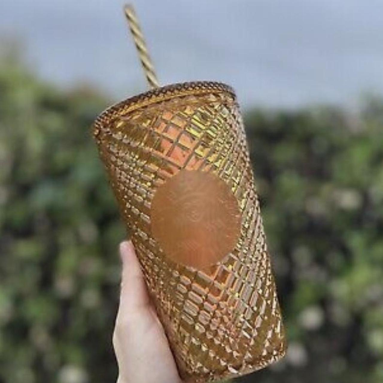 Starbucks Gem/Yellow/Gold Grande/16oz Cold Cup... - Depop