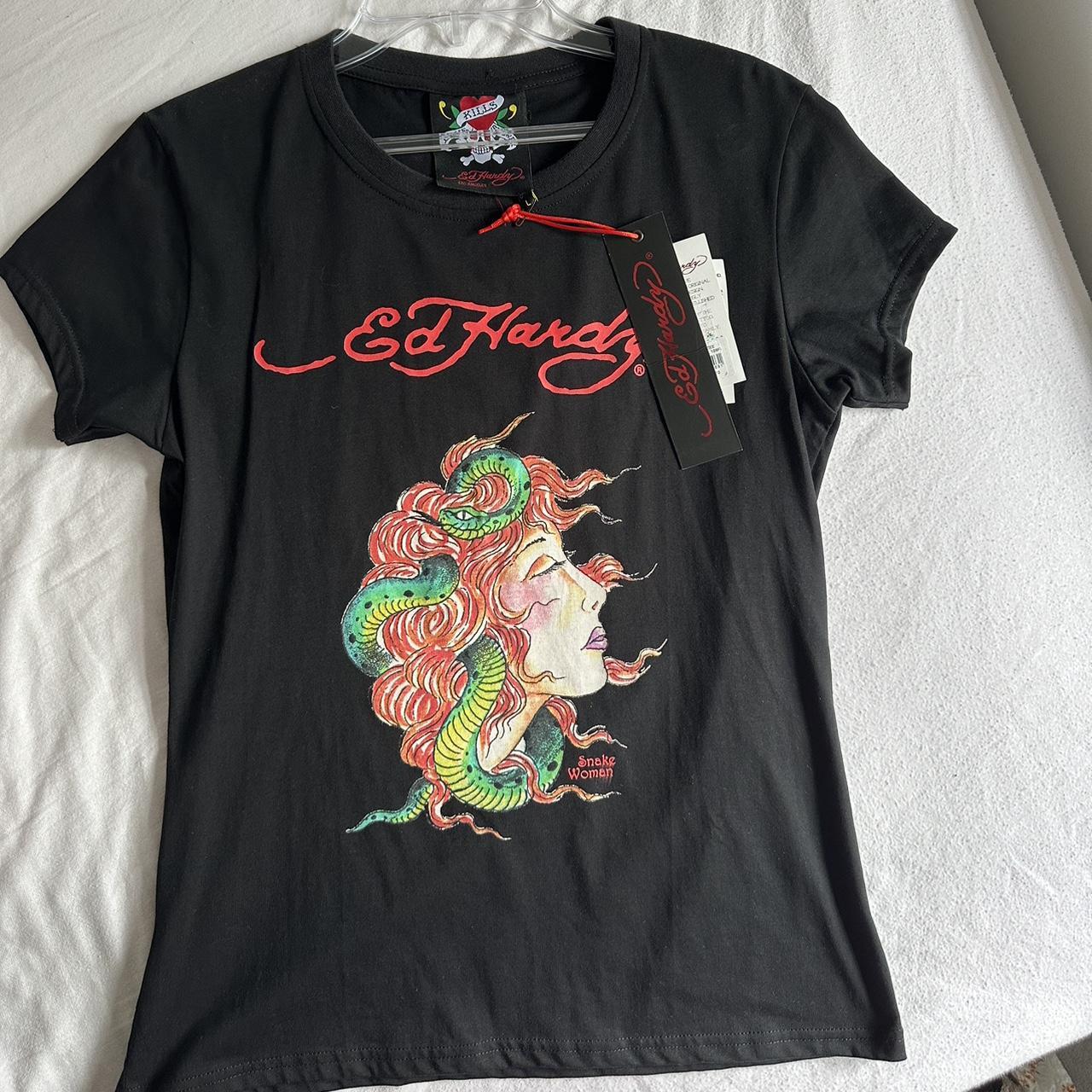Brand new, never worn, Ed hardy snake women black... - Depop