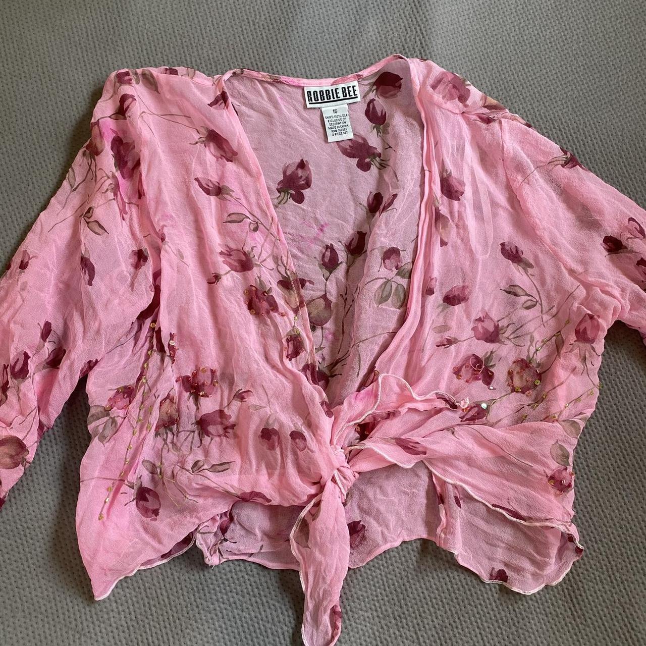 Robbie Bee Women's Pink Blouse | Depop