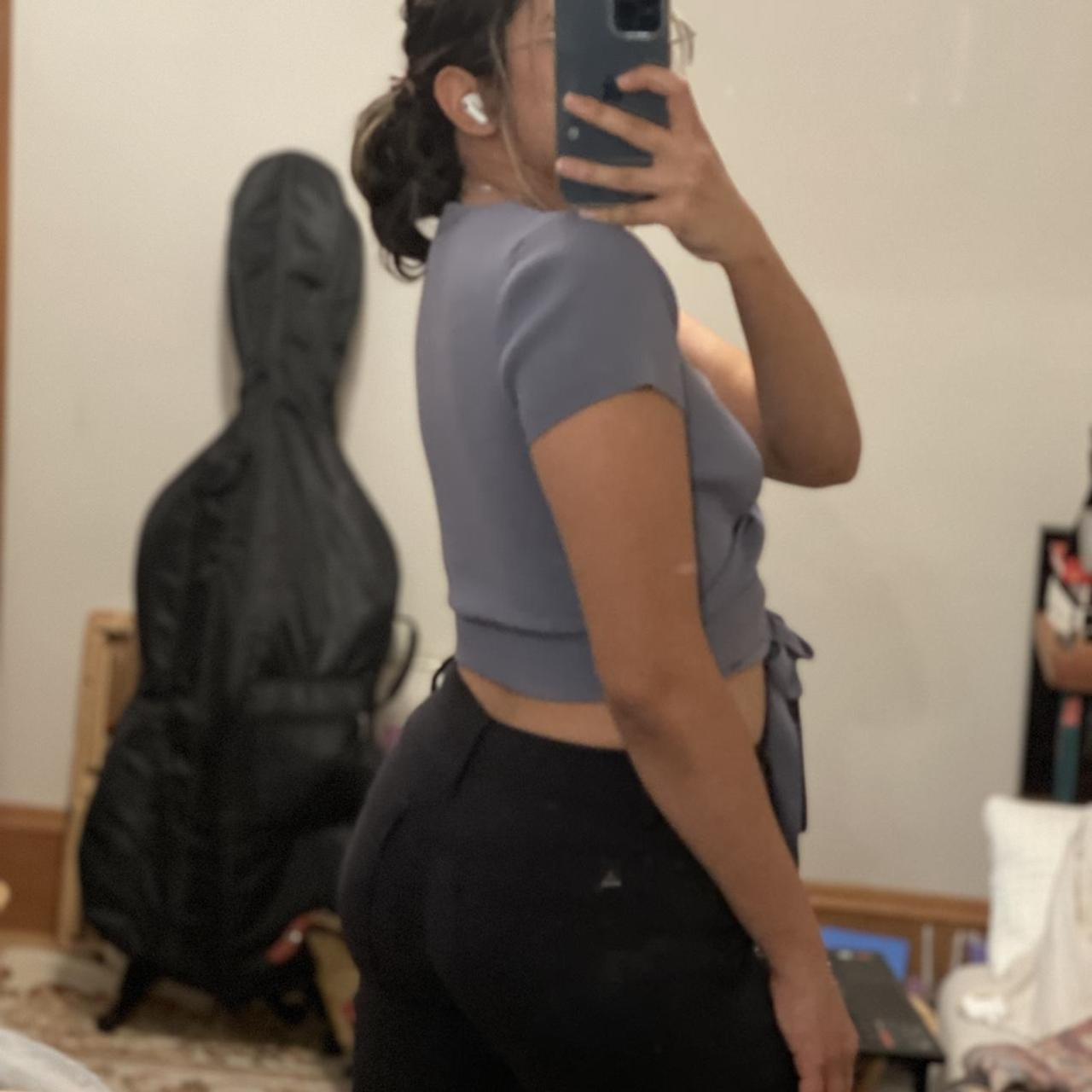 Little moon (Aritzia brand) crop crossover top in... - Depop