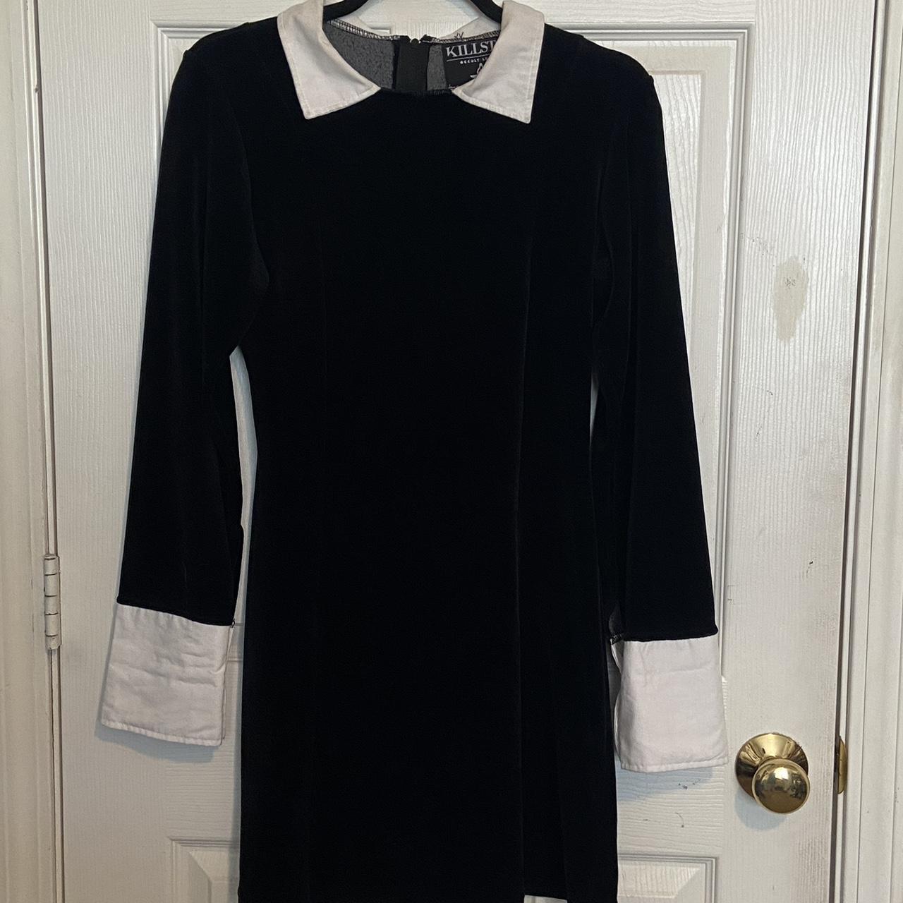 KILLSTAR Wednesday Addams-style velvet dress Size... - Depop