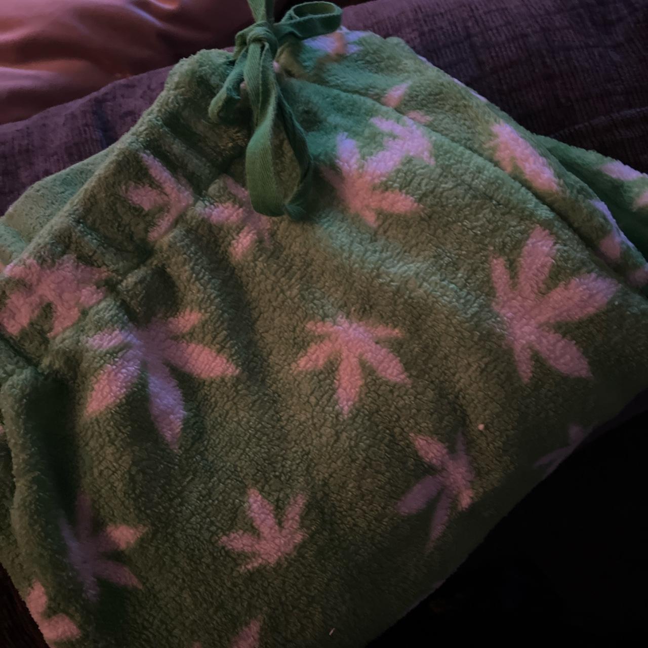 Neon Green weed Pj’s - Depop
