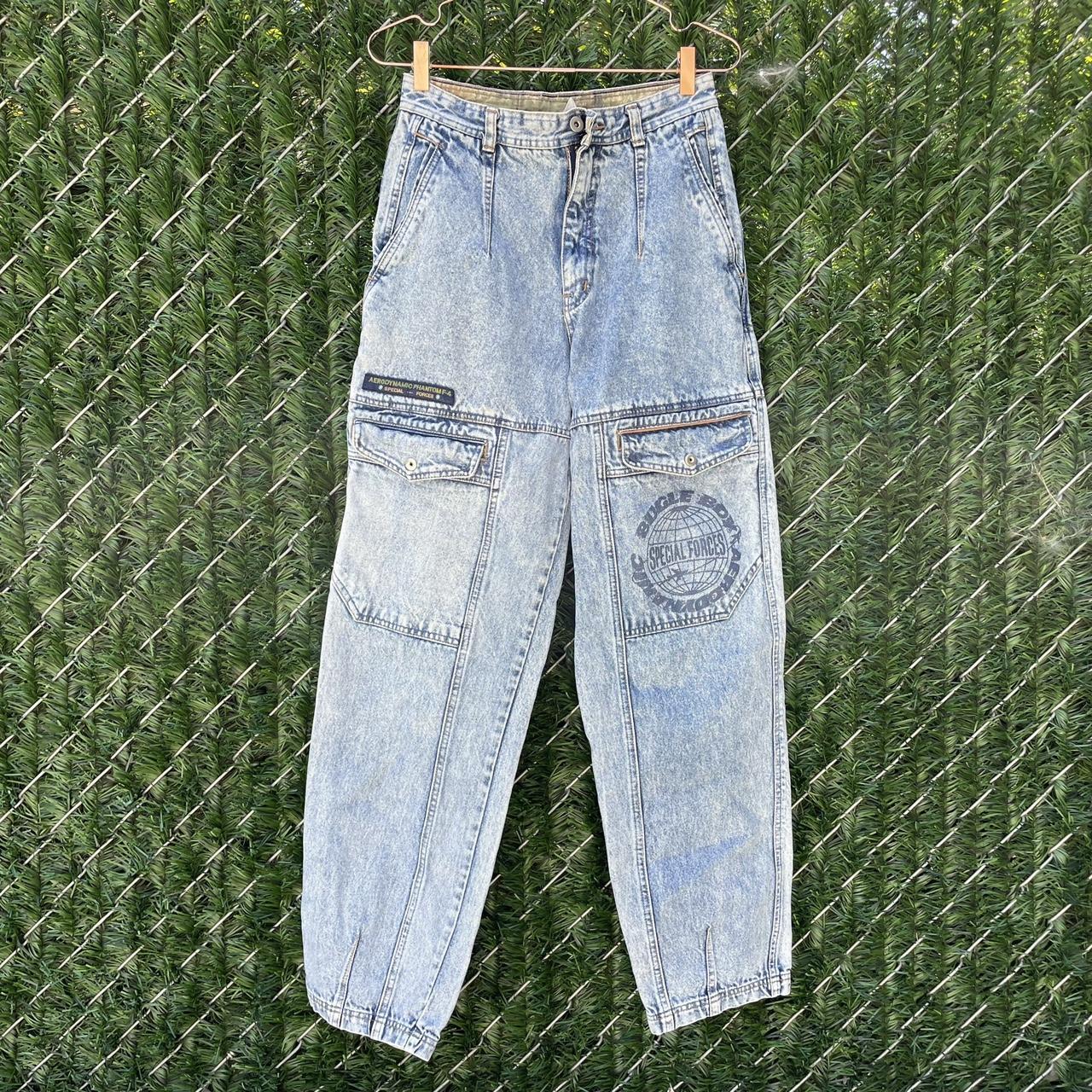 VINTAGE BUGLE BOY SPECIAL FORCES UTILITY CARGO DENIM... - Depop