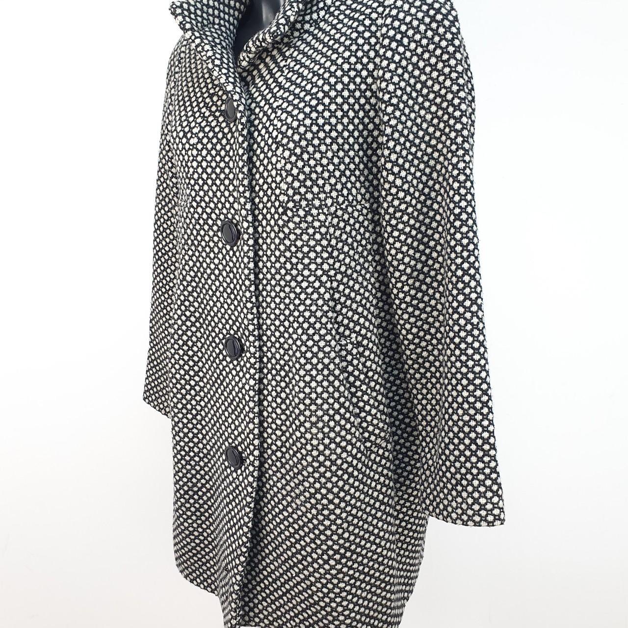 Oasis wool blend herringbone grey coat boucle tweed... - Depop