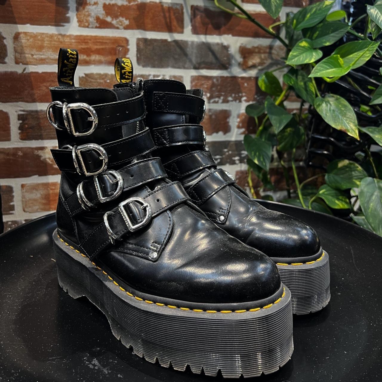 Dr. Martens Jadon Max Hardware 4 Strap Boot Black... - Depop