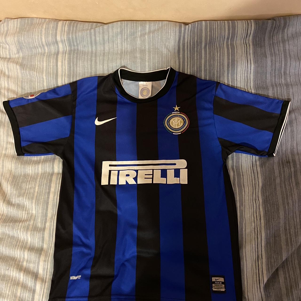 retro inter milan top samuel eto’o boys size XL but... - Depop