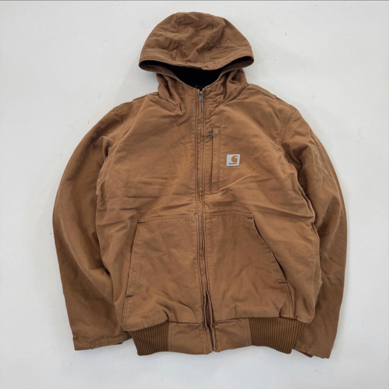 Tan Carhartt Active jacket deadstock Size Large... - Depop