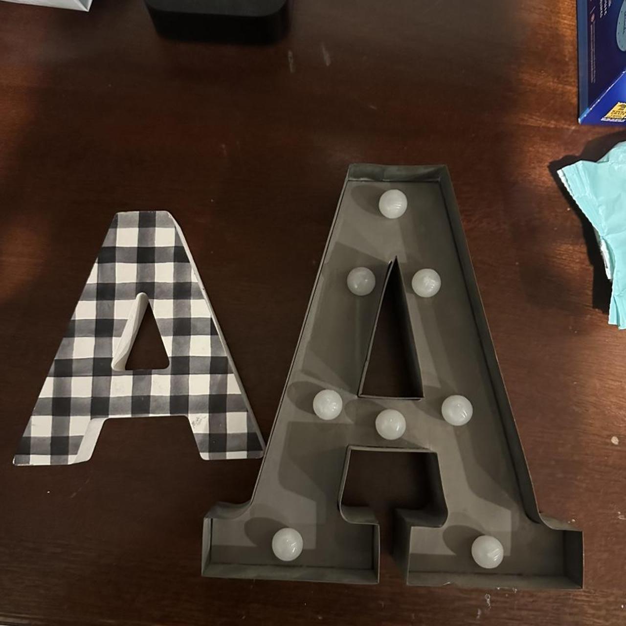 Letter “A” Room decor / light up sign Uses AA... - Depop