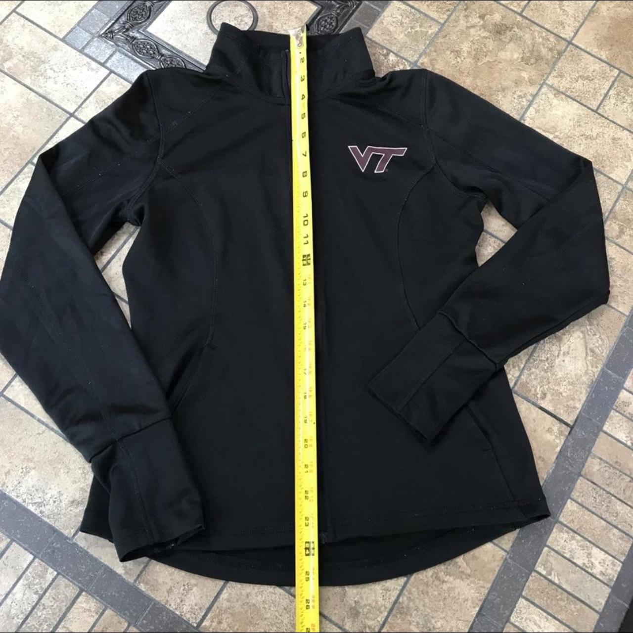 Black Virginia Tech VT Champion Zip Up Jacket Size... - Depop
