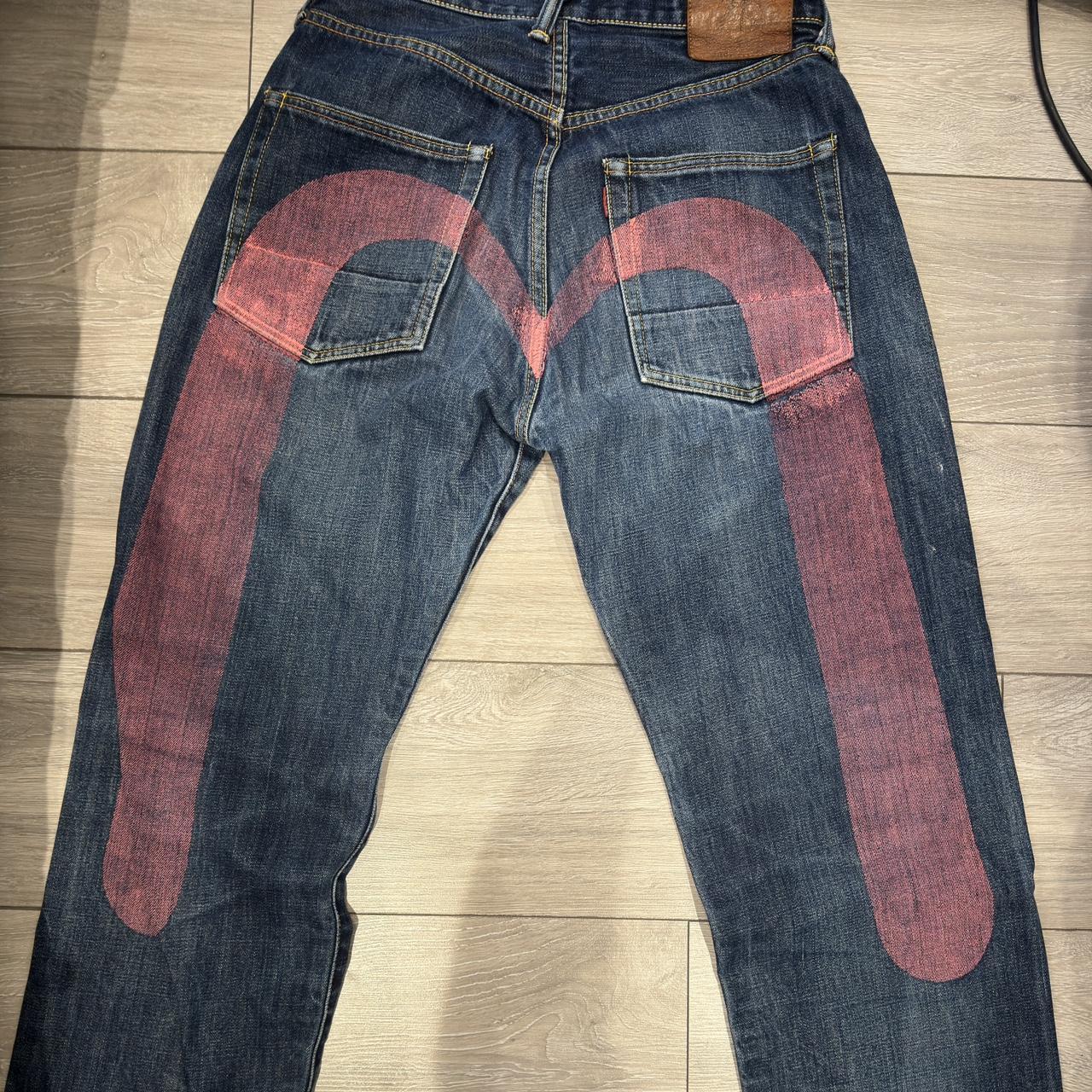 authentic evisu diacock selvedge denim bought for... - Depop