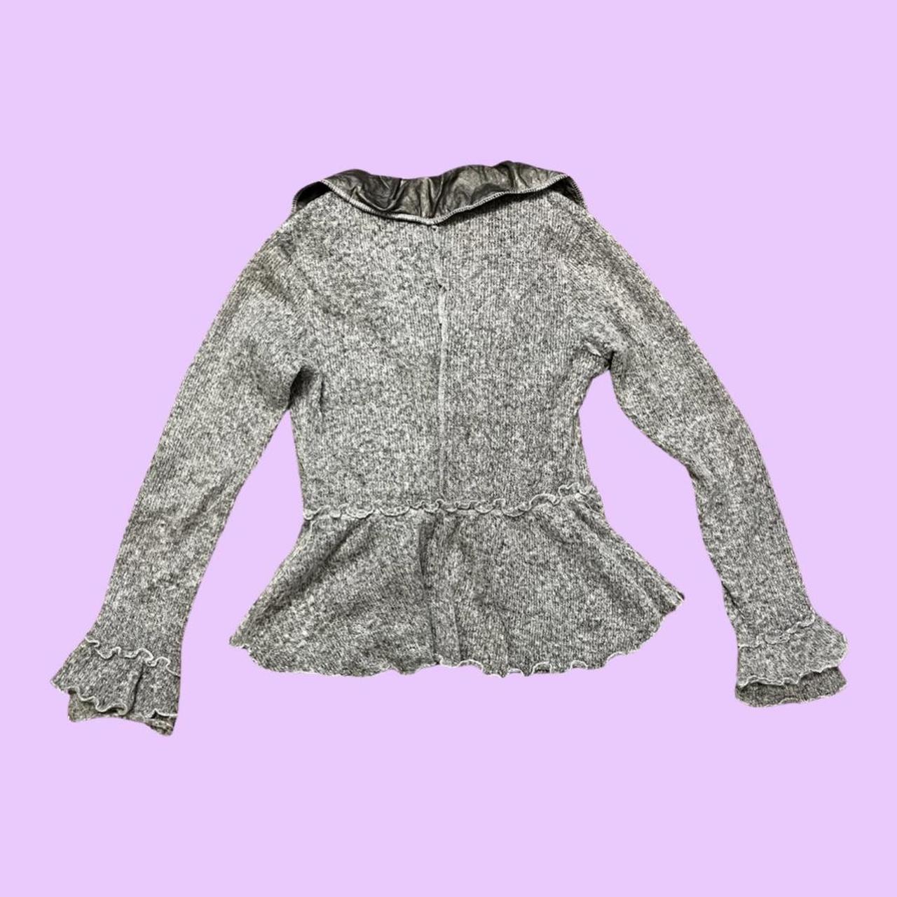 Women's Grey and Silver Cardigan | Depop
