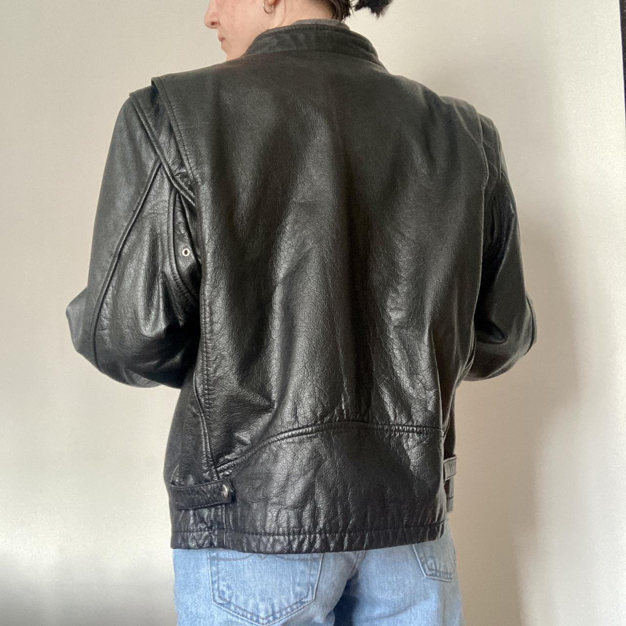 First Manufacturing Co genuine leather jacket Size... - Depop